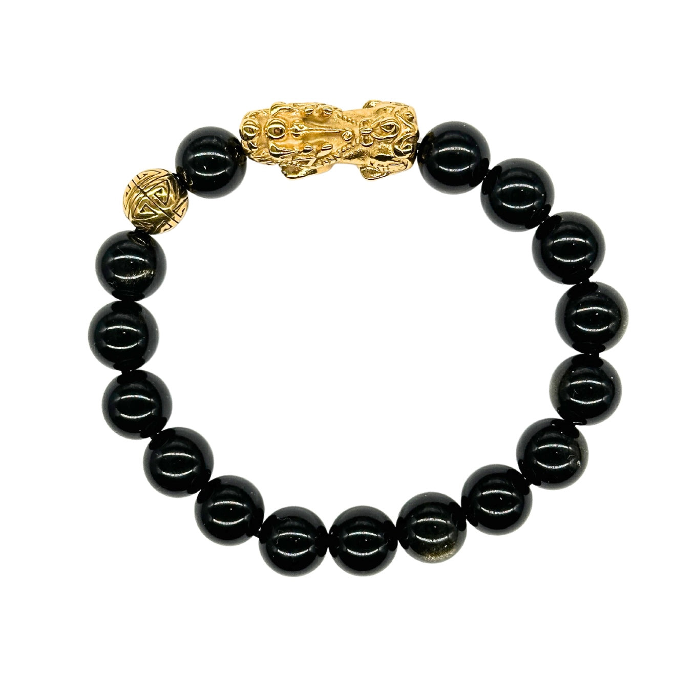 Wealth Charm | Pixiu Obsidian Bracelet – Serenitygifts.com.au